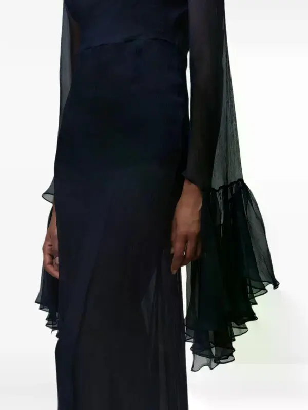 CAYET Yara Ruffled-sleeve Maxi Dress