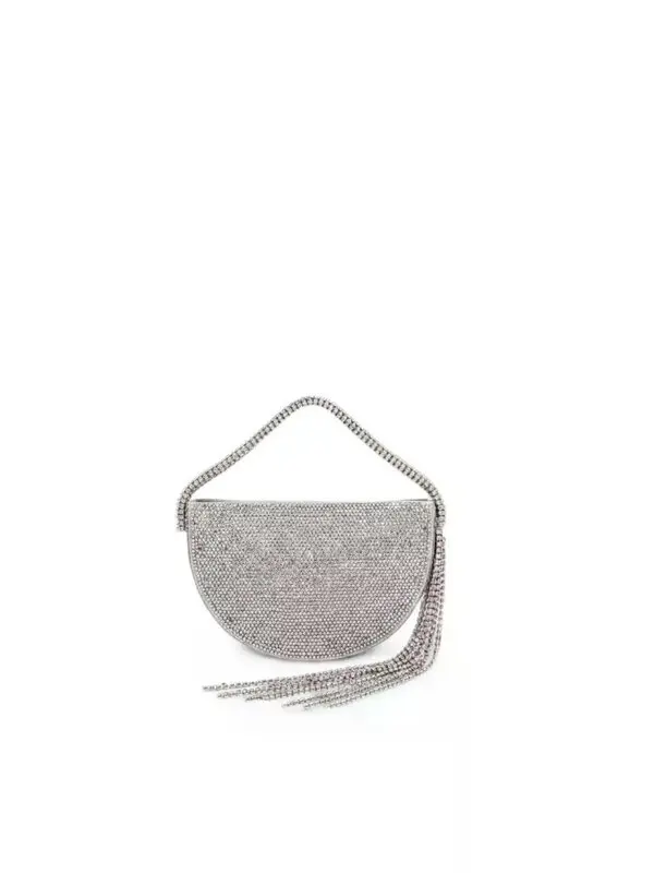 GEDEBE Gabi Rhinestone-embellished Fringed Tote Bag - Silver