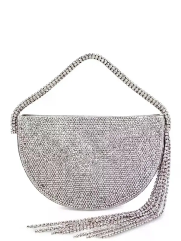 GEDEBE Gabi Rhinestone-embellished Fringed Tote Bag - Silver