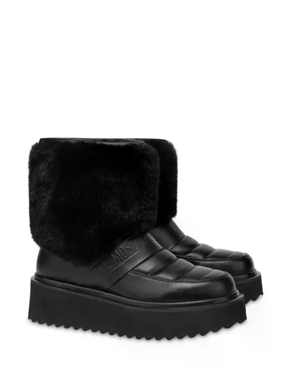 Moschino Logo-embossed Slip-on Boots