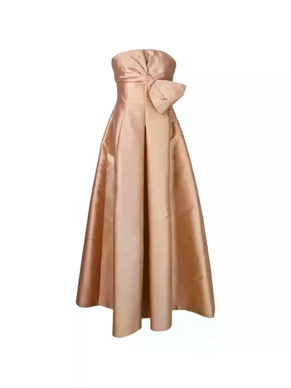 Alberta Ferretti Strapless Sweetheart Neck Maxi Dress