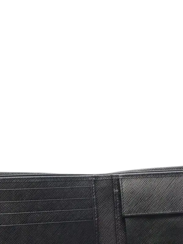 Prada 2020s Saffiano-leather Triangle Bi-fold Wallet