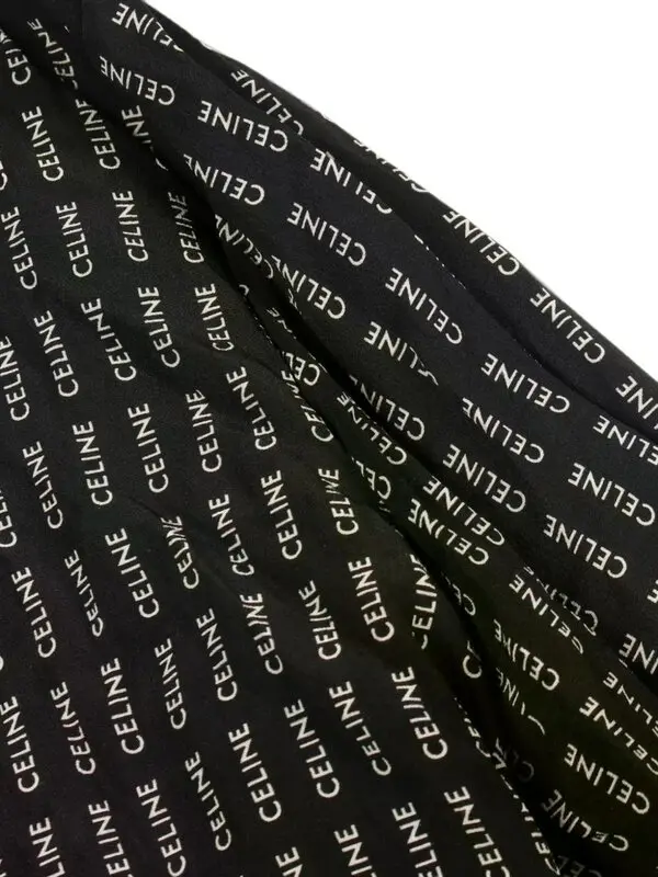 Celine Silk All-over Logo Print Long Sleeve Shirt
