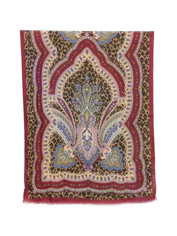Etro Paisley-print Scarf - Red