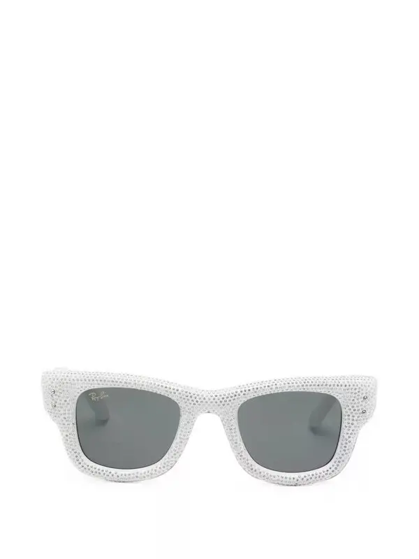 Ray-ban X A$ap Rocky Wayfarer Puffer Crystal-embellished Sunglasses - White