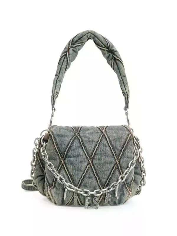 DIESEL® Charm-d Denim Shoulder Bag - Blue
