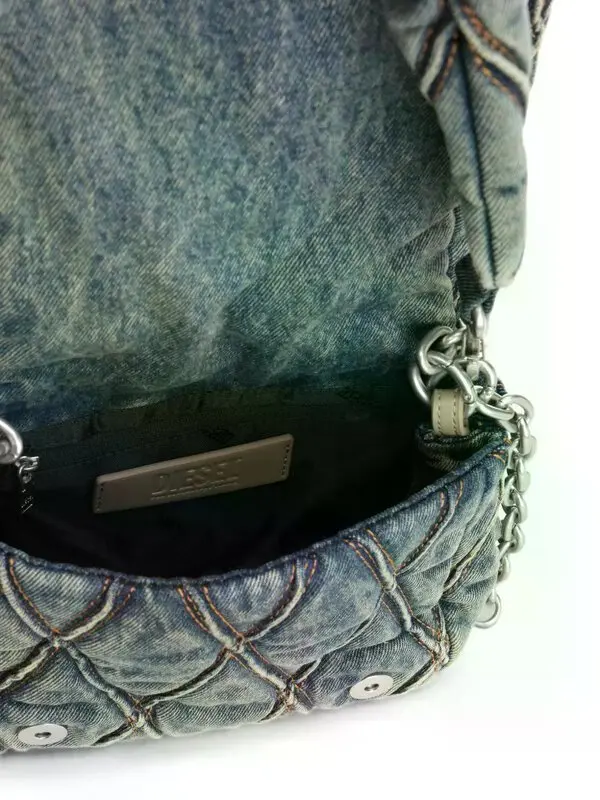 DIESEL® Charm-d Denim Shoulder Bag - Blue