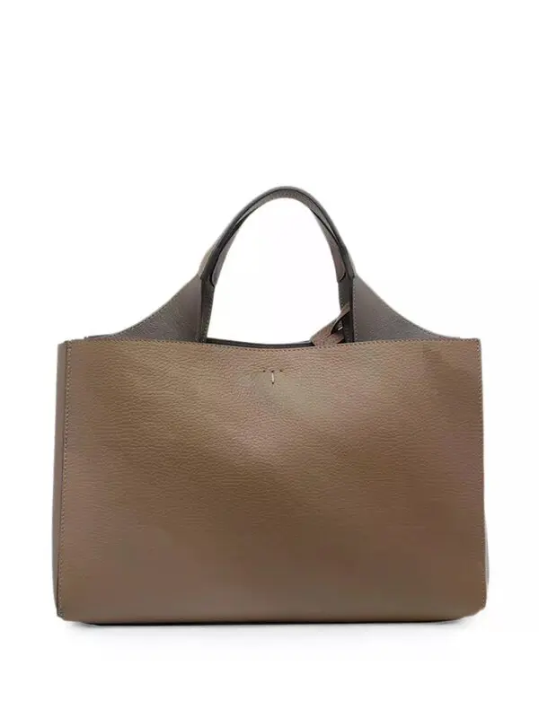 TOD'S Leather Tote Bag - Neutrals