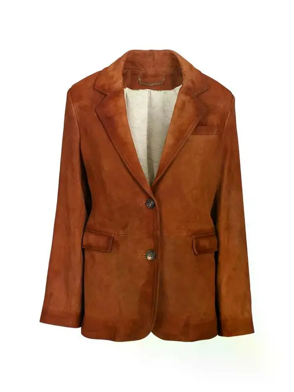 GOLDEN GOOSE Suede Single-breasted Blazer