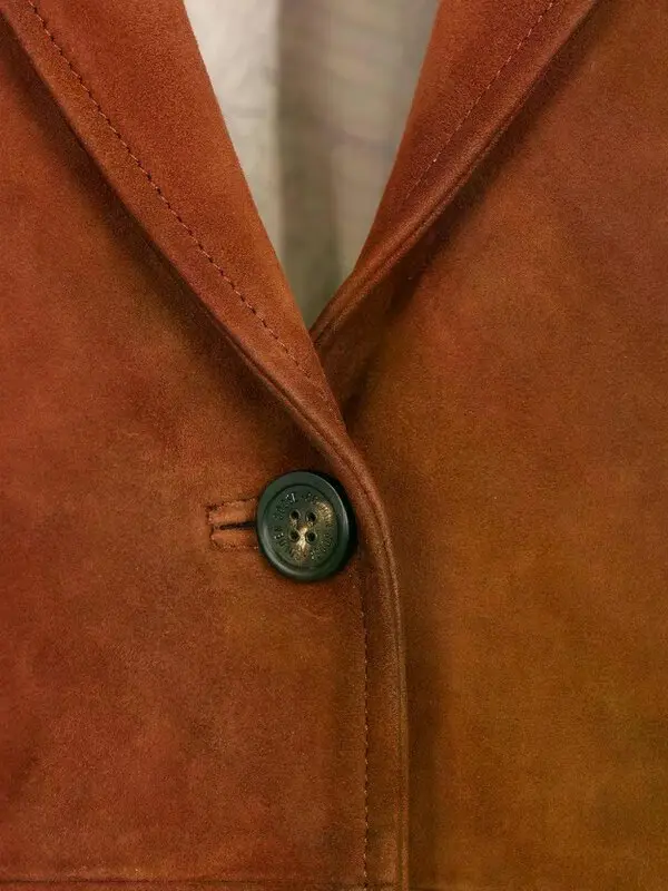 GOLDEN GOOSE Suede Single-breasted Blazer