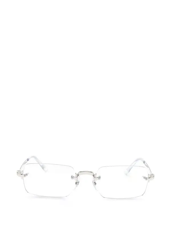 Ray-ban X Asap Rocky Rimless Rectangle-frame Glasses - Silver