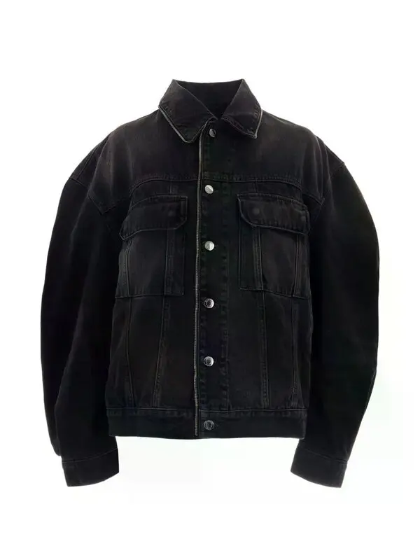 HAIKURE Zip-detail Denim Jacket - Black