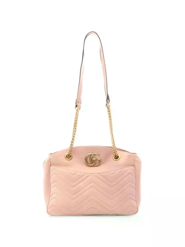 Gucci 2010s Gg Marmont Chain Shoulder Bag - Pink