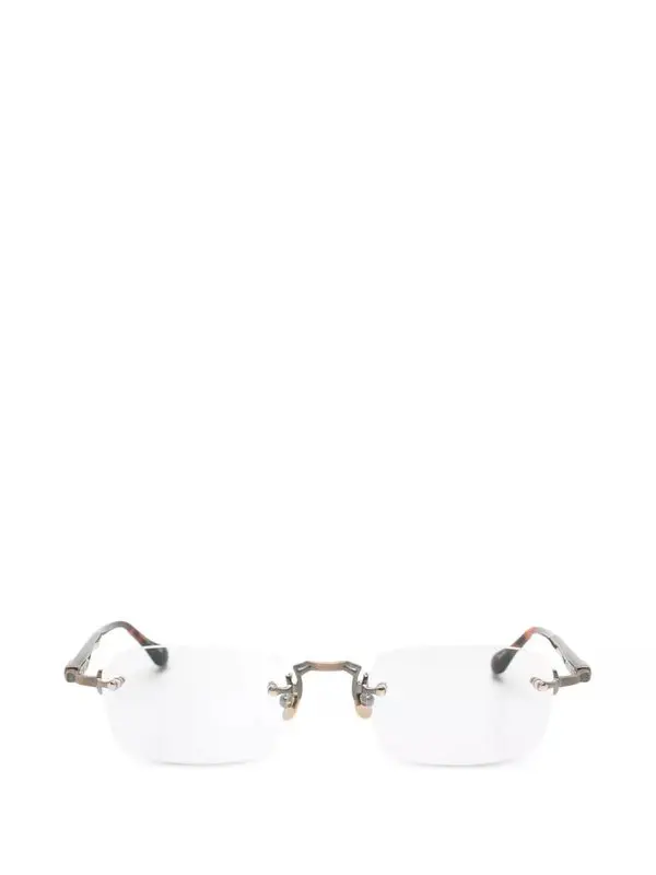 Matsuda Rimless Rectangle-frame Glasses - Brown