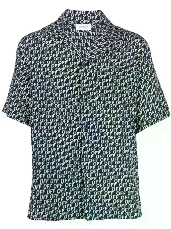 Off-White Logo-print Short-sleeve Shirt - Black