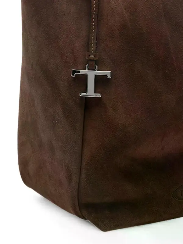 TOD'S T-logo Suede Bucket Bag
