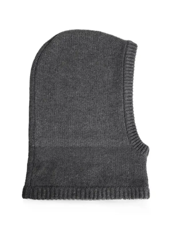 LISA YANG Astri Ribbed Balaclava Hat - Grey