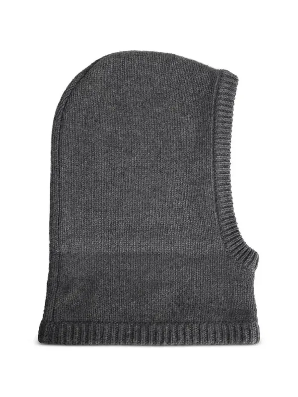 LISA YANG Astri Ribbed Balaclava Hat - Grey