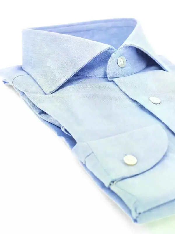 BORRIELLO NAPOLI Cotton Spread-collar Shirt