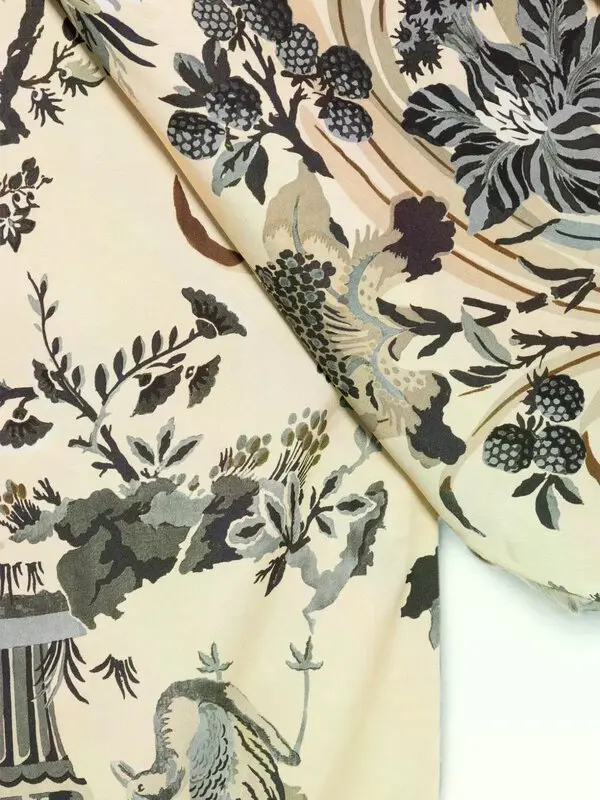 Etro Leopard-print Floral-print Scarf - Brown