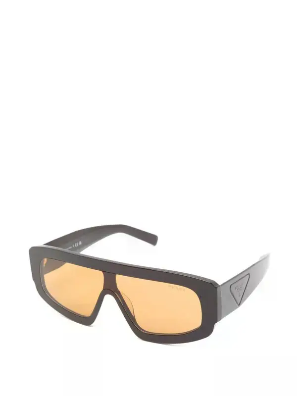 Prada Geometric-frame Sunglasses - Brown