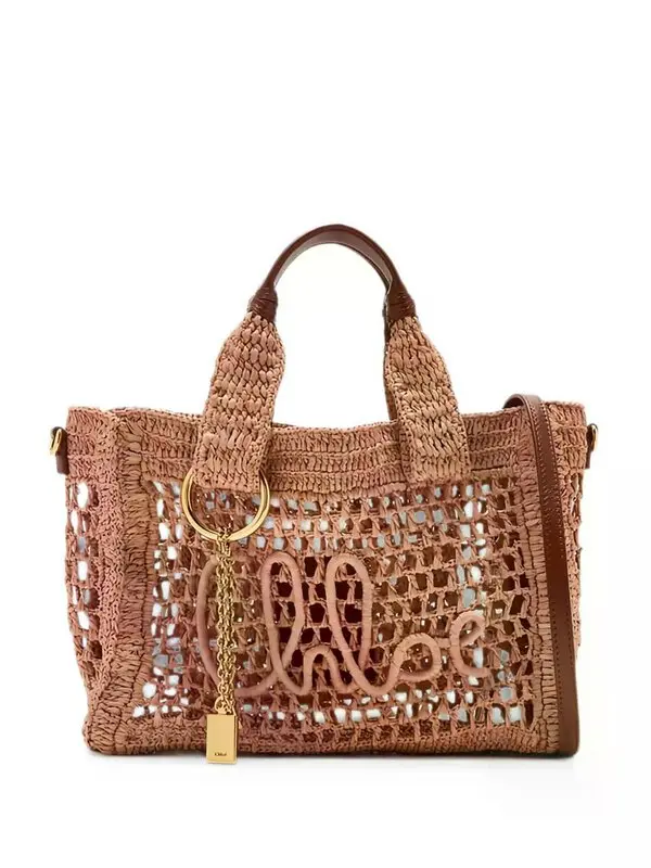 Chloé Small Summer Banana Raffia Tote Bag - Brown