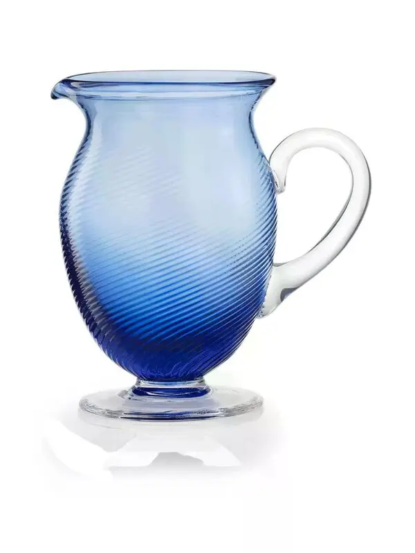 NASONMORETTI 3/62 Ribbed Glass Pitcher - Blue