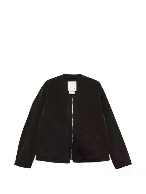 RANRA Logo-embroidered Zip-up Jacket - Black