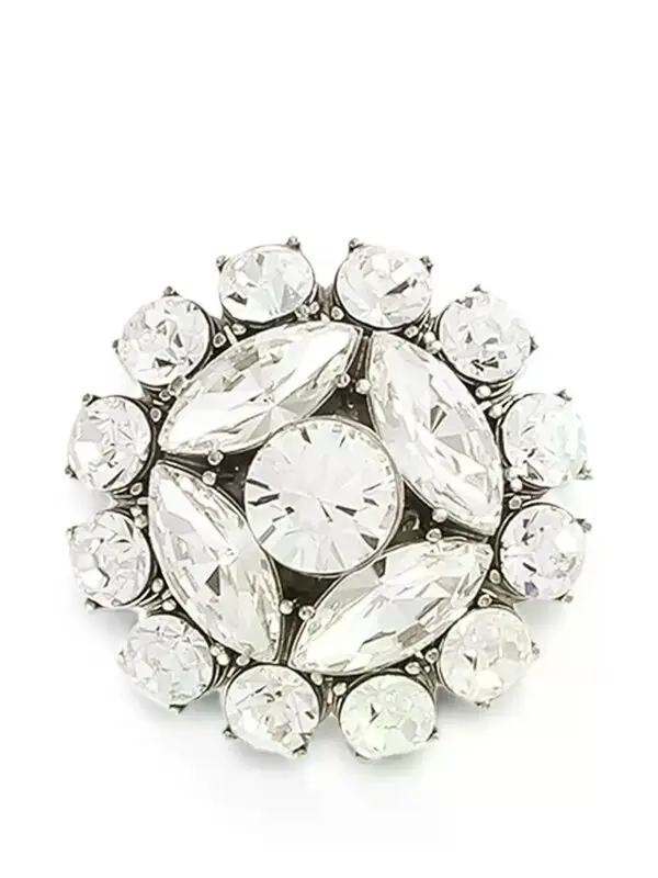 Dolce & Gabbana Rhinestone Brooch - Silver