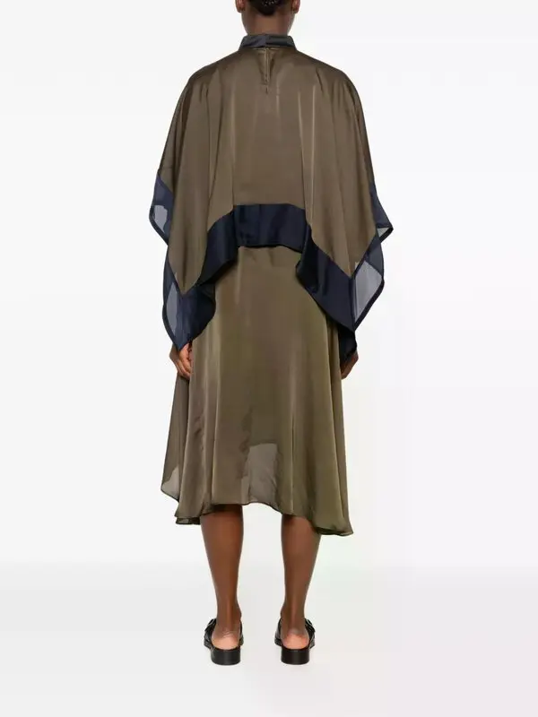 Sacai Asymmetrical Layered Dress With Ruffled Detailing