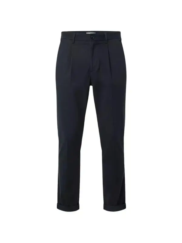CELLAR DOOR Pleated-detail Turn-up Trousers - Blue