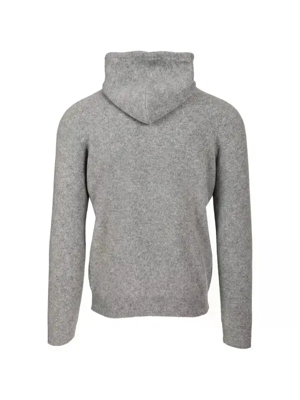 AL DUCA D’AOSTA 1902 Mohair-blend Drawstring Hoodie - Grey