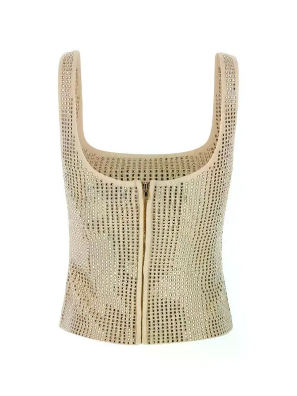 Retrofete Marzia Embellished Knit Top - Neutrals