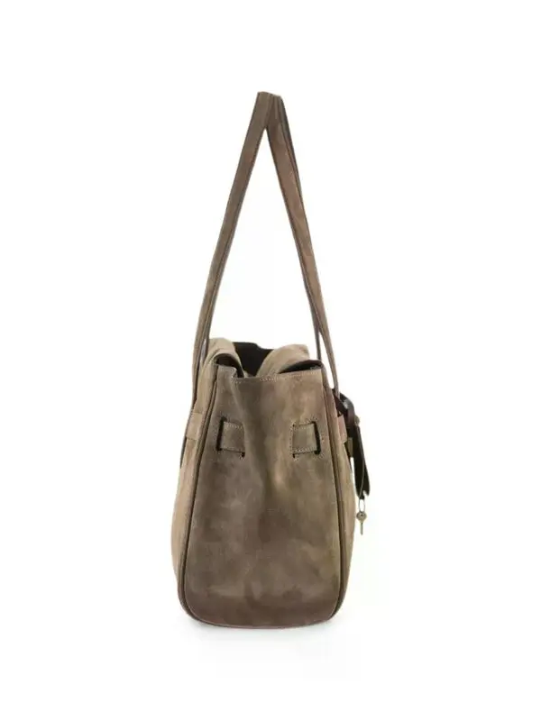 Brunello Cucinelli Padlock-detail Suede Shoulder Bag