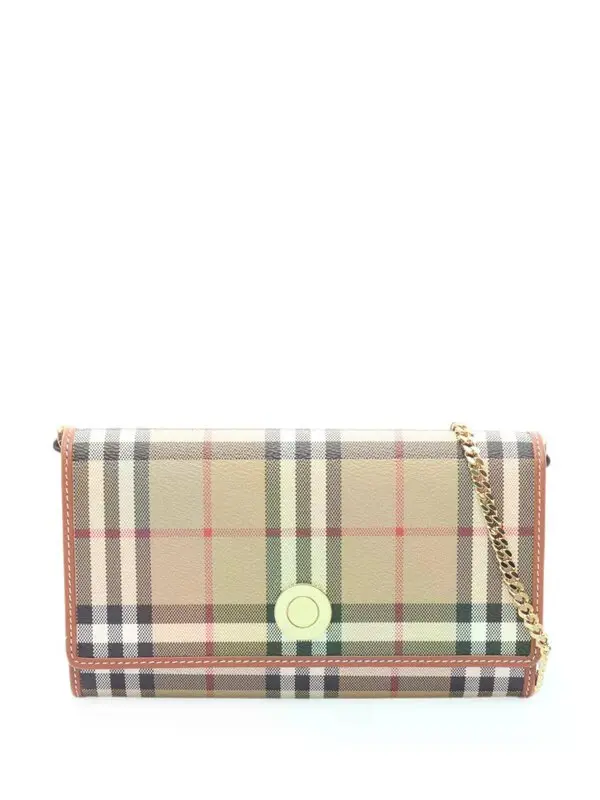Burberry Nova Check Chain Clutch Bag - Neutrals