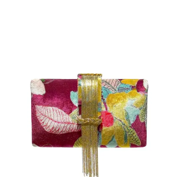 SIMITRI Evening Primrose Fringe Clutch - Yellow