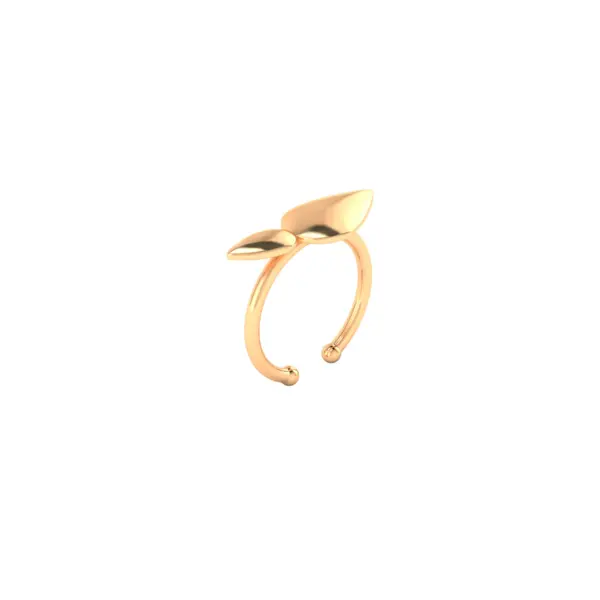 LINDA FIORE Lotus Ring, Small Leaves, 18k - Gold