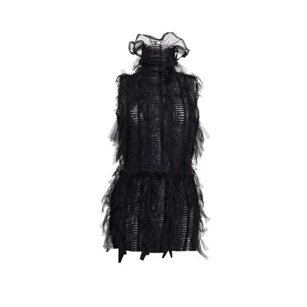 SARAH REGENSBURGER Goddess Mini Dress - Black