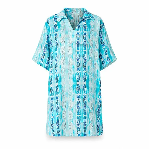 CASA ATELIER BY FERDINANDO FUSCO Kos Cozy Dress In Linen - Blue