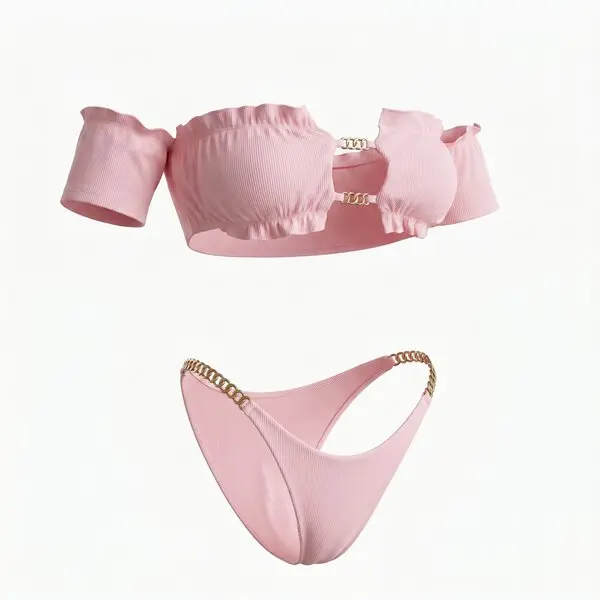 BELLARIA Cotton Candy Chain Bikini Set - Pink