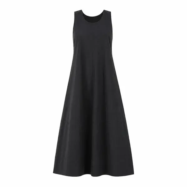 MUTE BY JL Sleeveless Dress With Back Tie - Black