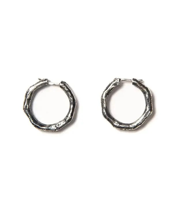 GIUNIA Cerchio Hoop Earrings - Silver