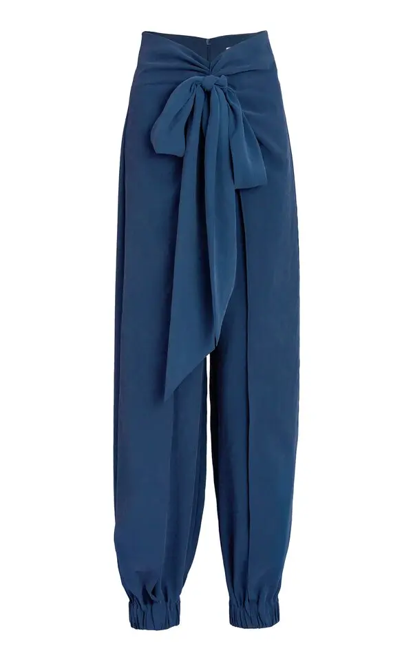 Silvia Tcherassi Felipe Cupro Pants - Blue
