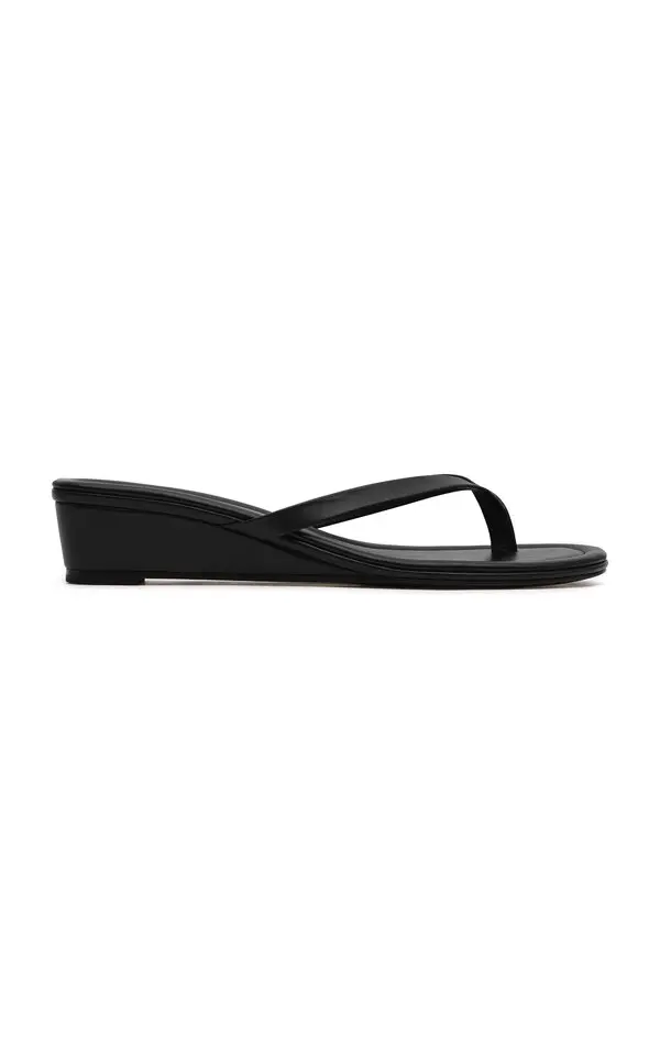 ST. AGNI Thong Wedge Sandals