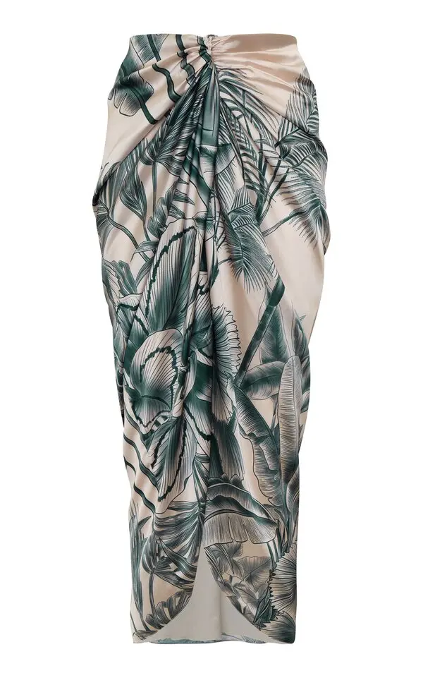 ANDRES OTALORA Cairo Pleated Midi Skirt - Print