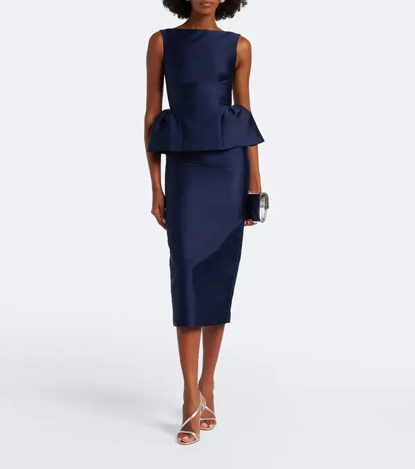 Roland Mouret Peplum Taffeta Cocktail Dress