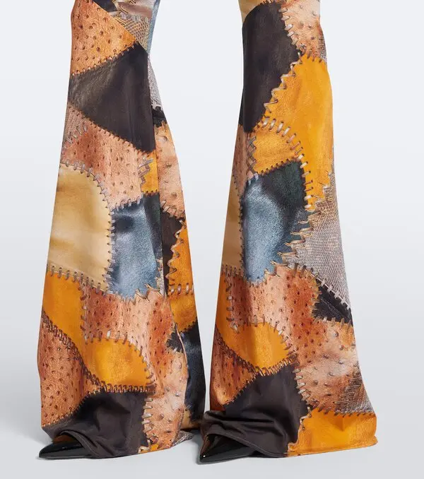Roberto Cavalli Trompe L’oil Flared Pants