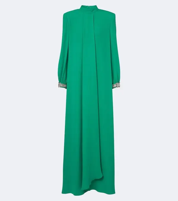 Valentino Garavani Cady Couture Crystal-embellished Silk Gown