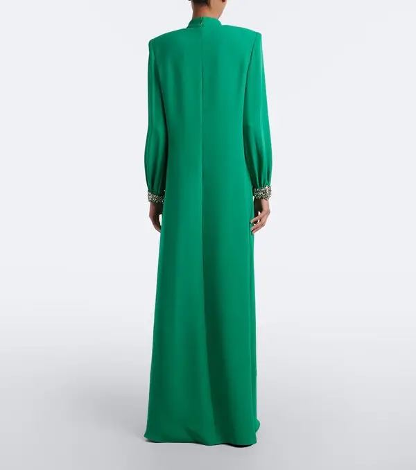 Valentino Garavani Cady Couture Crystal-embellished Silk Gown