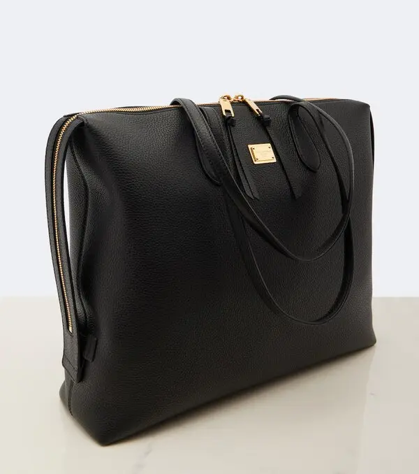 Dolce & Gabbana Vittoria Large Leather Tote Bag
